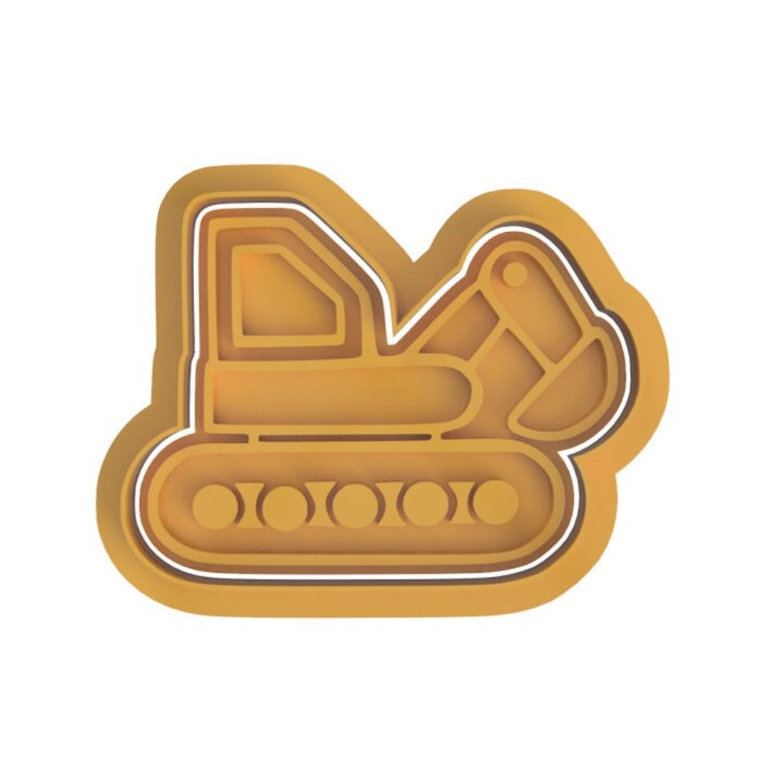 Excavator / Digger Cookie Cutter, Stamp and Debosser Set - Etsy