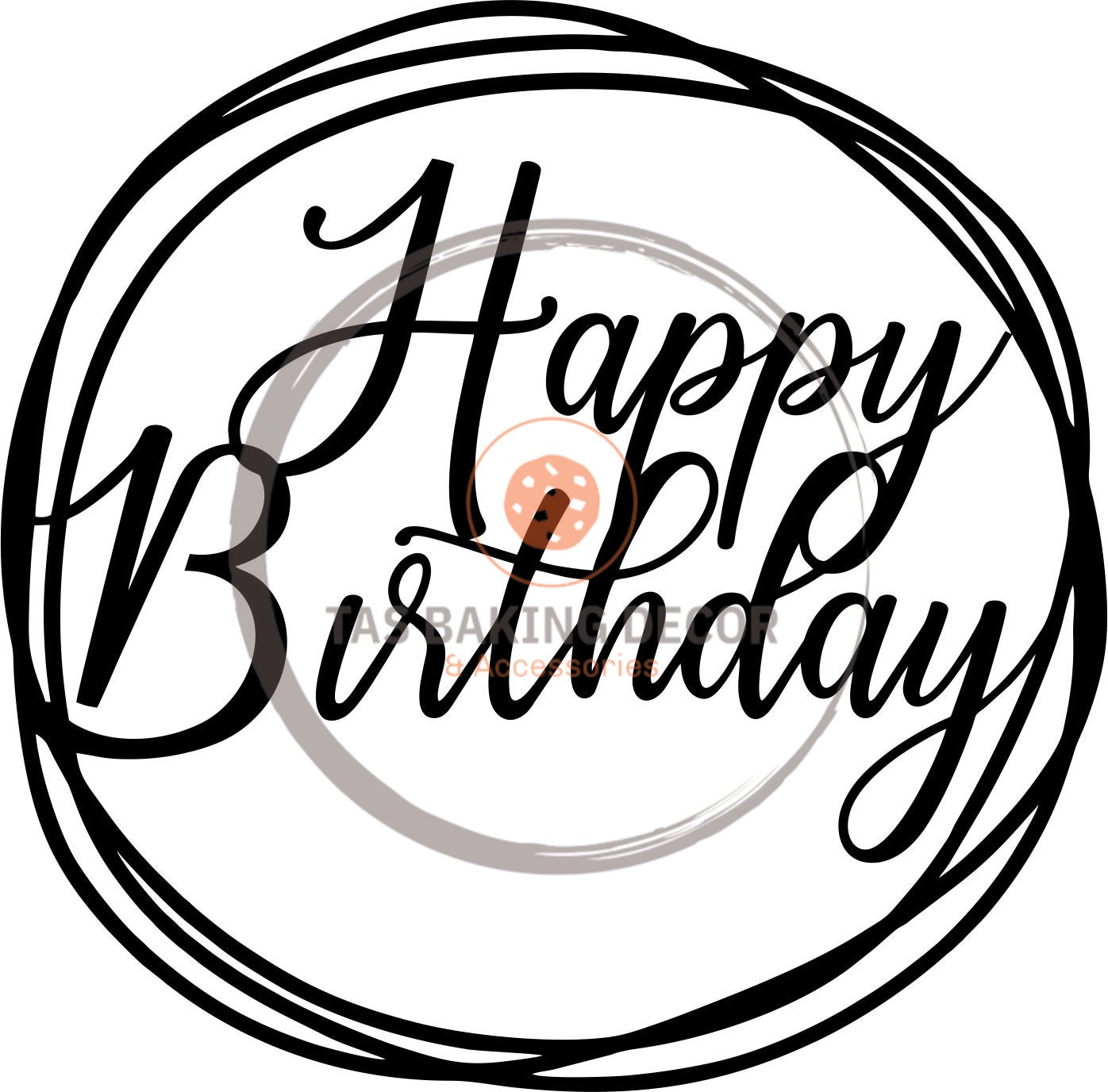 Feliz cumpleaños Cake Topper Círculo - Etsy México