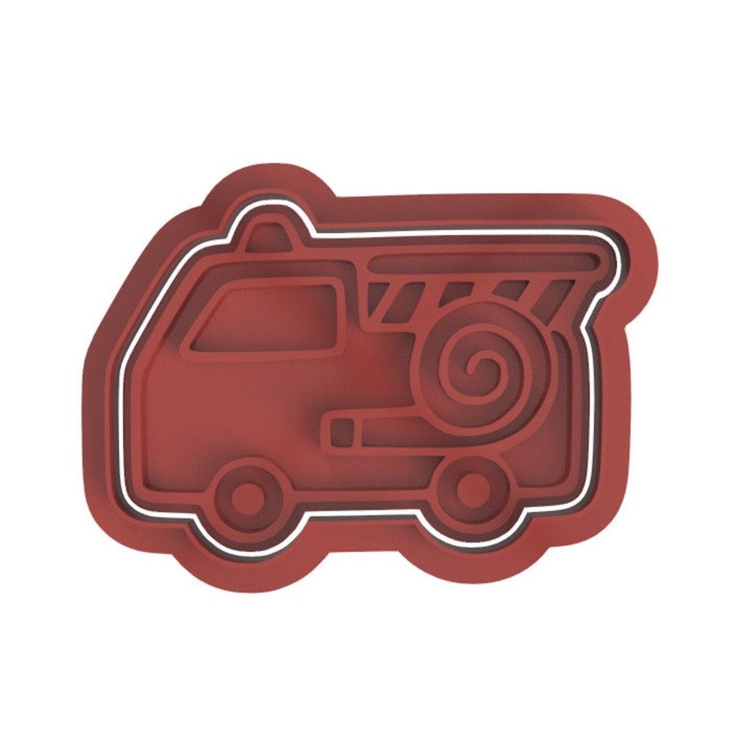 Fire Truck / Fire Engine Cookie Cutter, Stamp and Debosser Set - Etsy ...