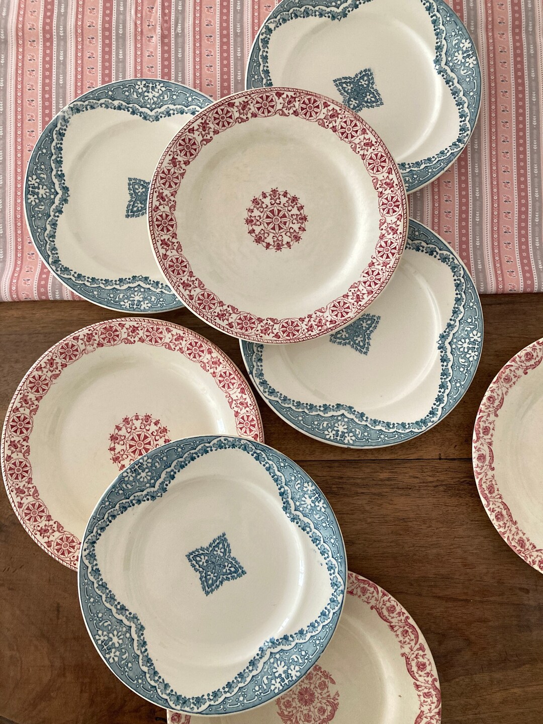 Gien Longwy Old Plates / Andalusian Plates of Longwy / Arabesque Plates ...