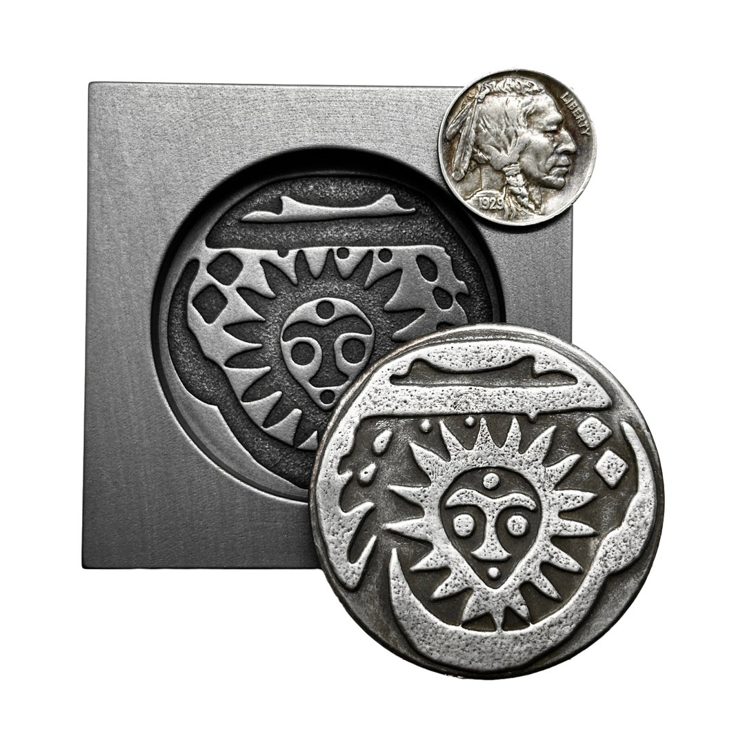 INDIAN SUN GOD [silver Half-rupee] (1800’S) - Graphite Coin Mold - Etsy