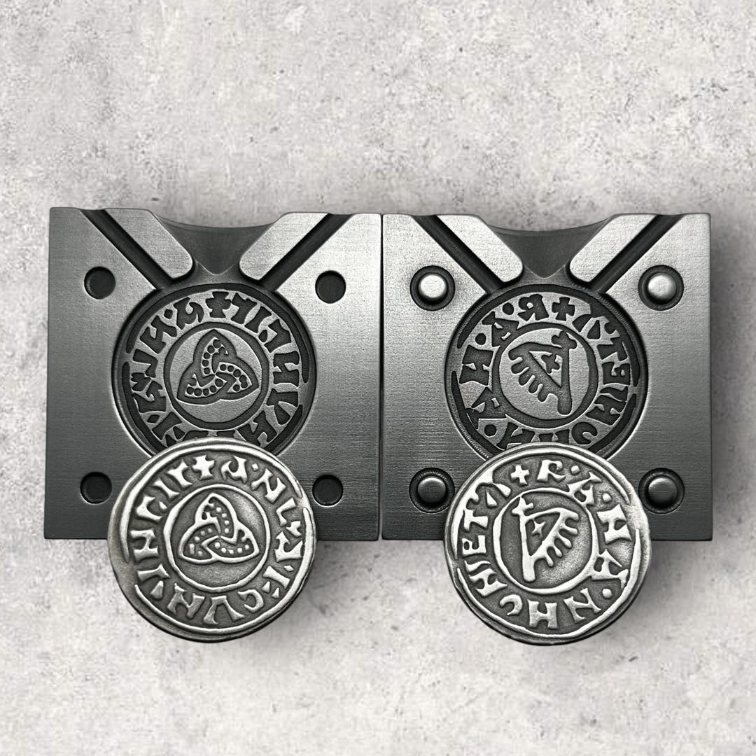 VIKING TRIQUETRA - (2 Sided) Graphite Coin Mold - Etsy