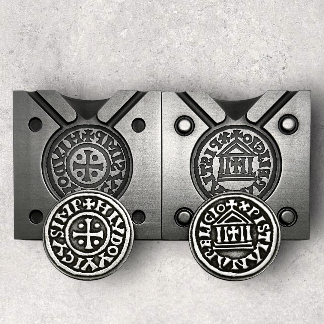 SILVER TEMPLE PENNY (ancient France 800’s A.D.) – Graphite Coin Mold - Etsy