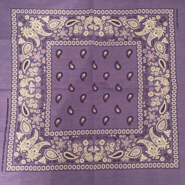 Purple Bandana - Etsy