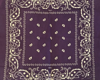 Purple Bandana Print - Etsy