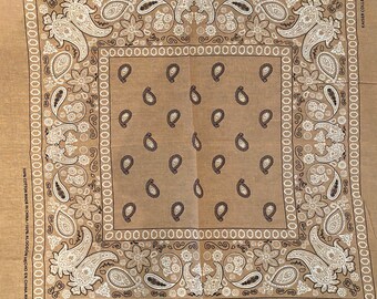 Tan Paisley - Etsy