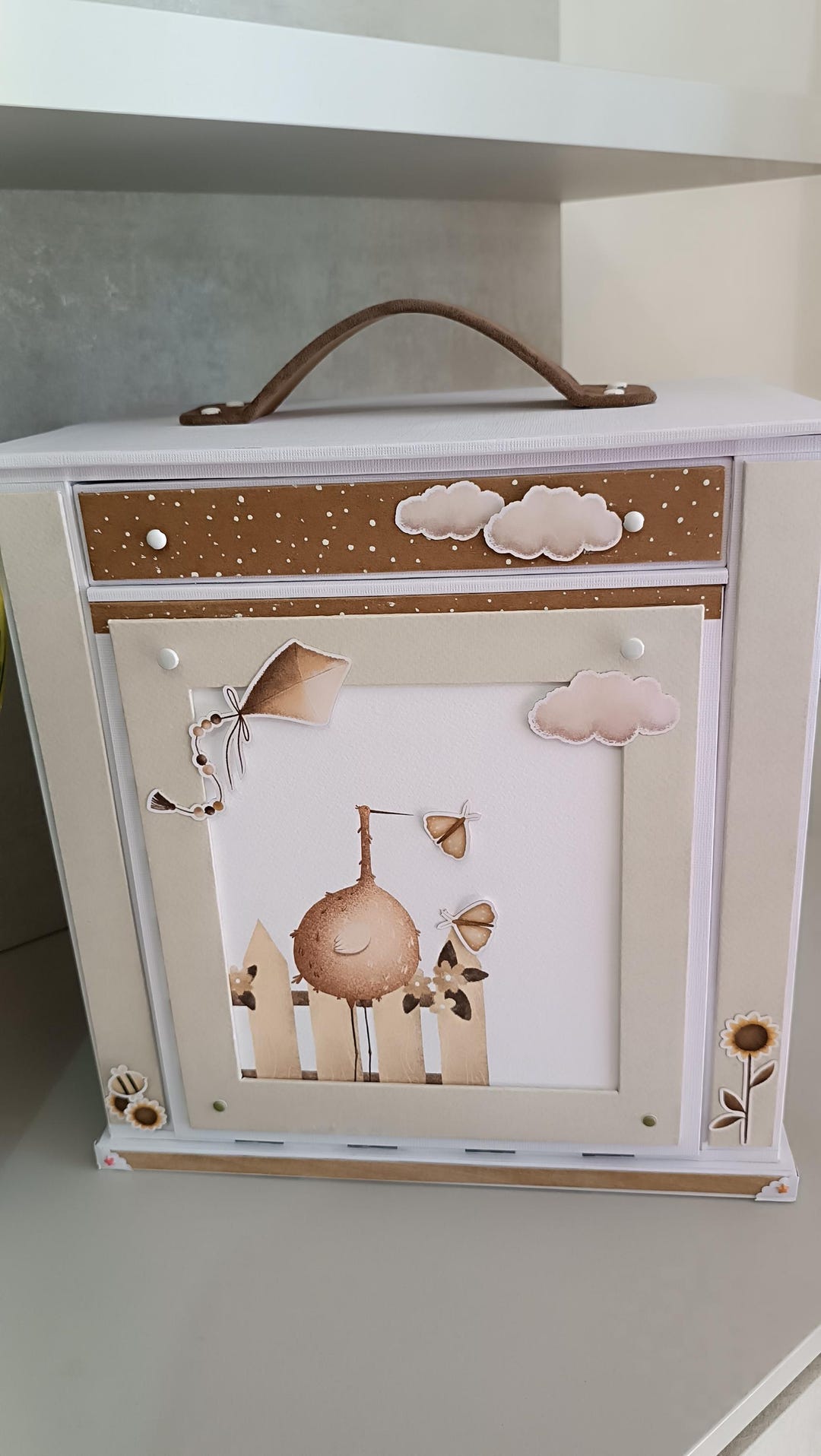 Rotating Box With Drawers and Compartments for Children's Memories - Etsy
