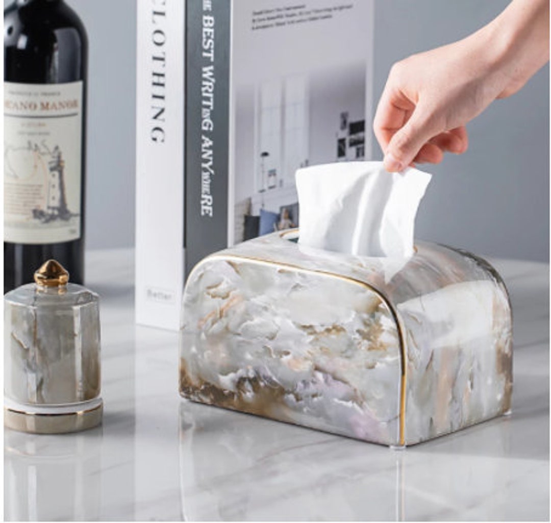 Luxury Marble Tissue Box / Coffee & Dining Table Napkin Box ...