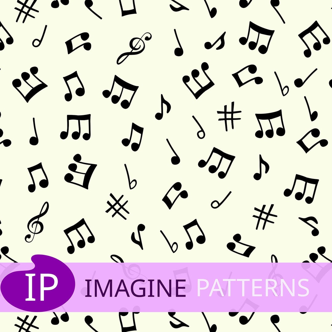 Musical Notes Digital Paperminimalist Musical Seamlessmusic - Etsy