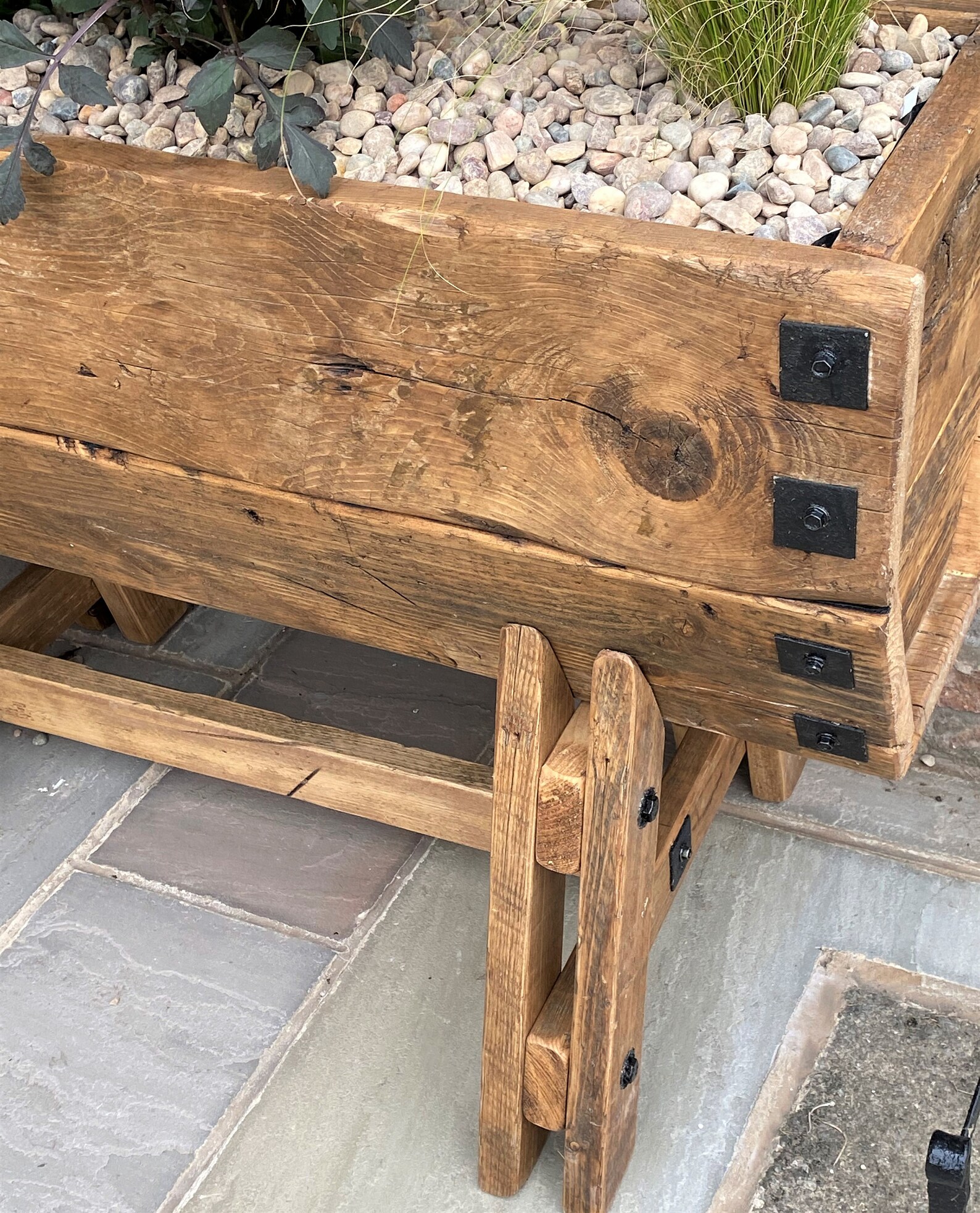 Reclaimed Scaffold Board Trough on Standard Base - Etsy