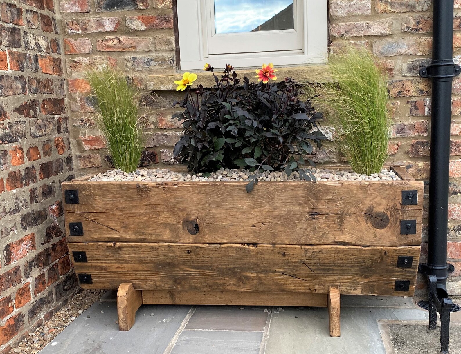 Reclaimed Scaffold Board Trough on Standard Base - Etsy