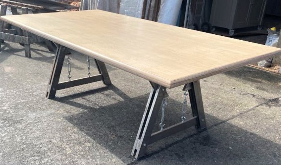 Handmade 8 Ft X 4 Ft Ply Table on Reconstituted Steel Legs - Etsy
