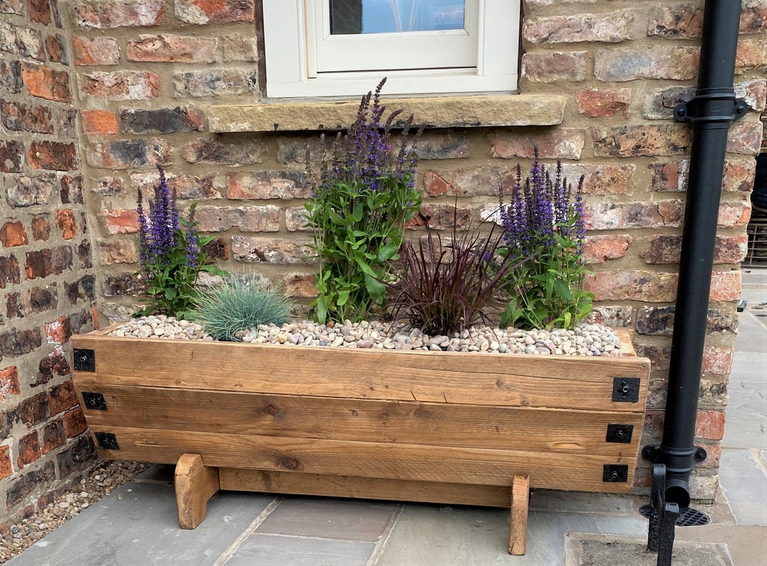 Reclaimed Scaffold Board Trough With Standard Base - Etsy