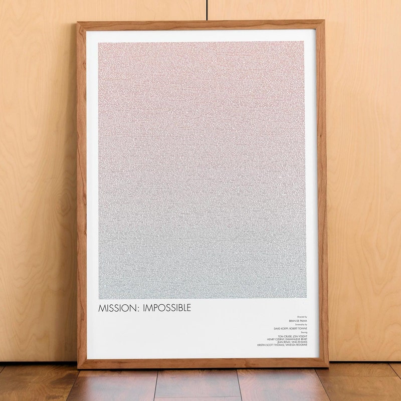Mission Impossible Poster - Etsy