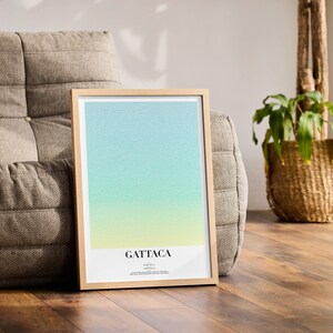 Gattaca Movie Poster Screenplay Art Print Typographic Colour Gradient ...