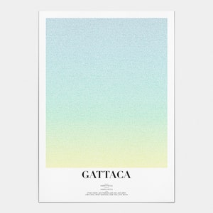 Gattaca Movie Poster Screenplay Art Print Typographic Colour Gradient ...