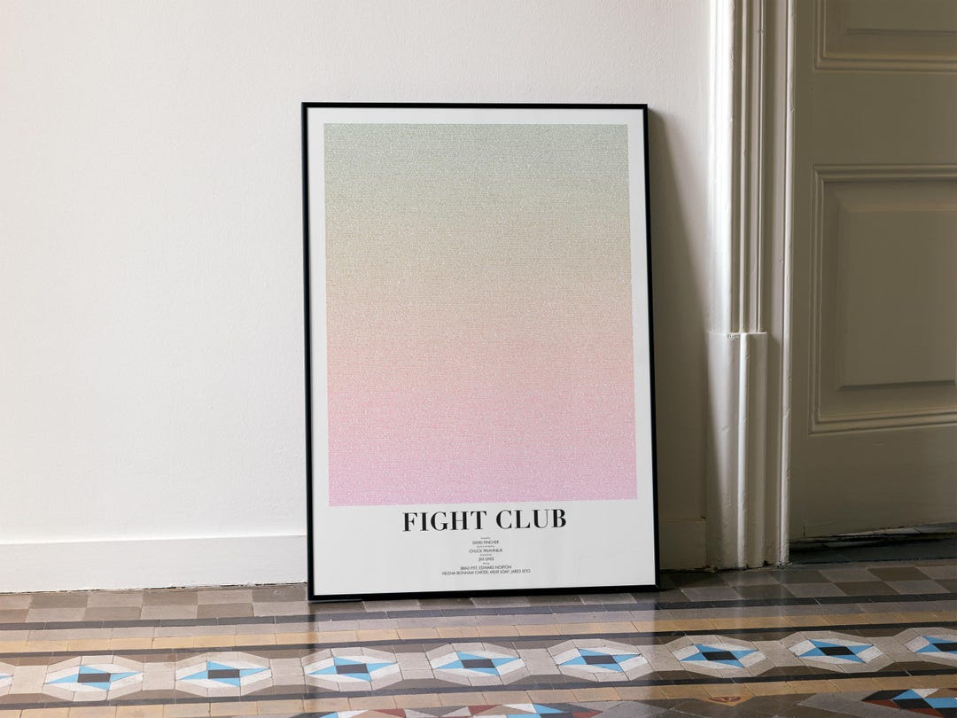 Fight Club Screenplay Poster: Minimalist Movie Art Print - Classic - - Etsy