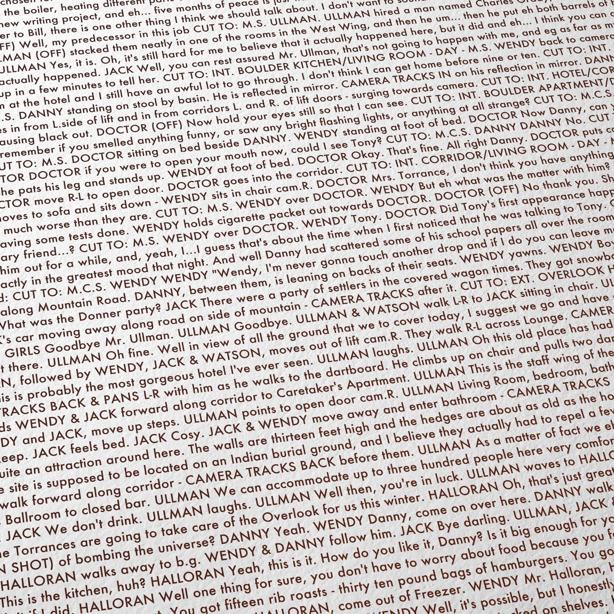 The Shining Screenplay Movie Poster Typographic Gradient Art - Etsy