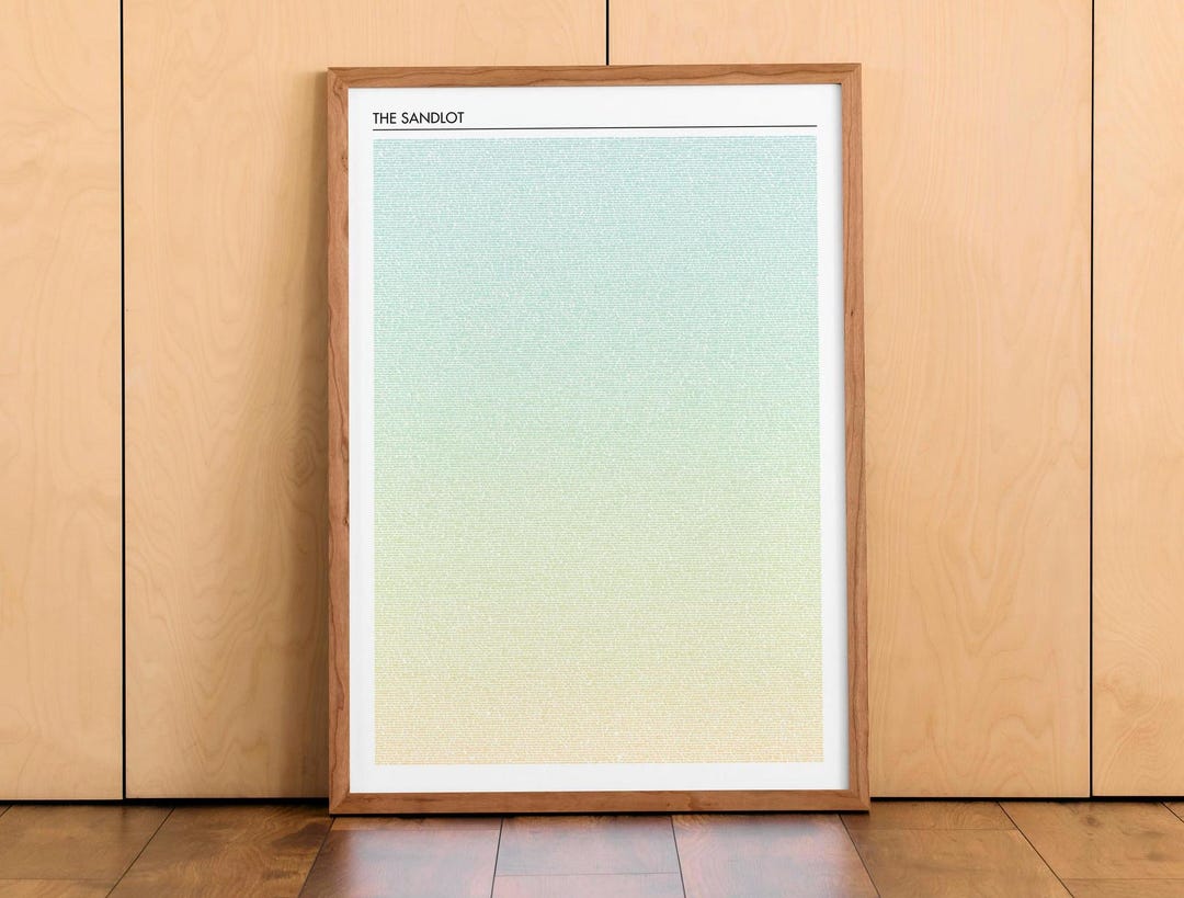 The Sandlot Film Script Movie Poster | Minimalist Home Decor ...