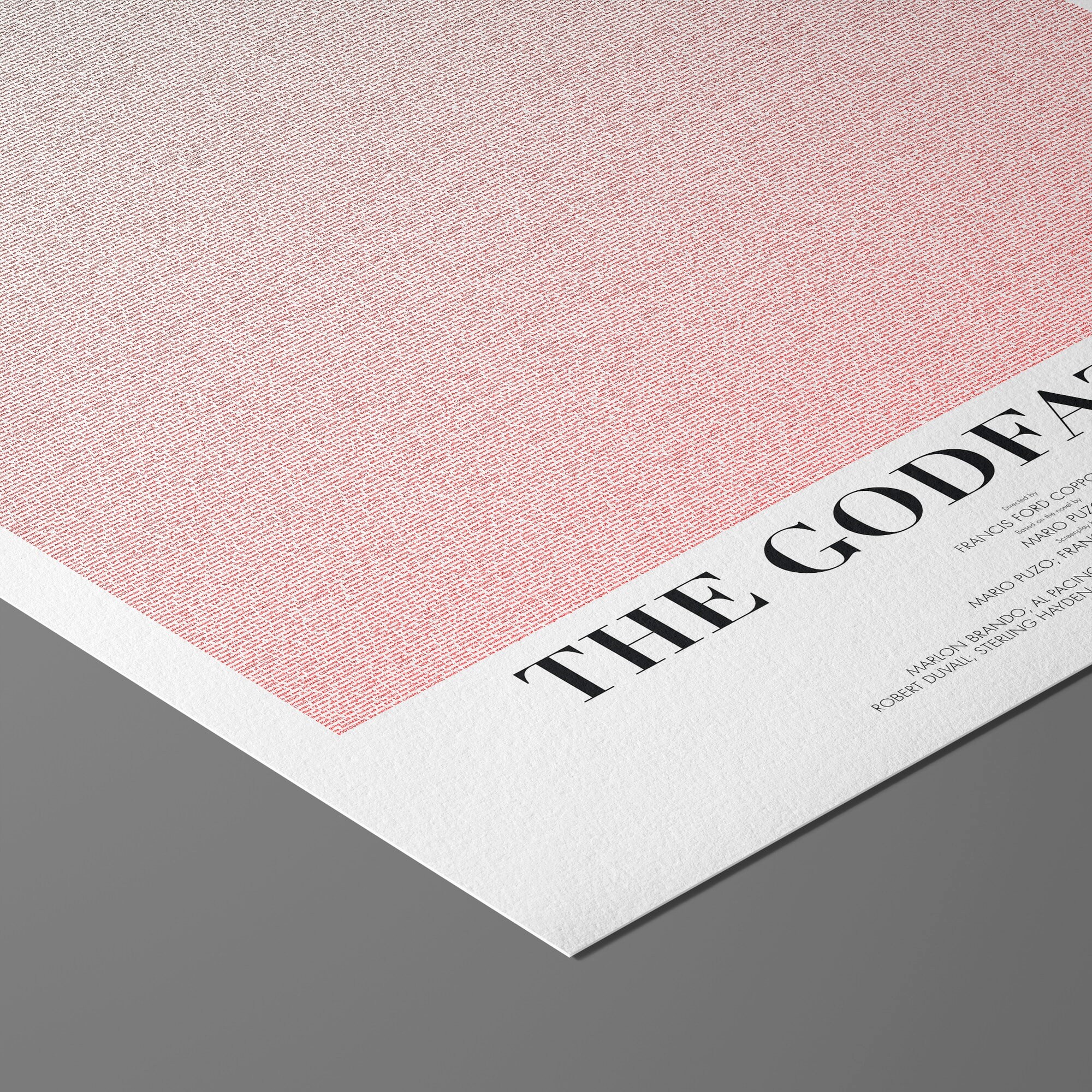 The Godfather Script Print Complete Movie Screenplay Fade Out Prints ...