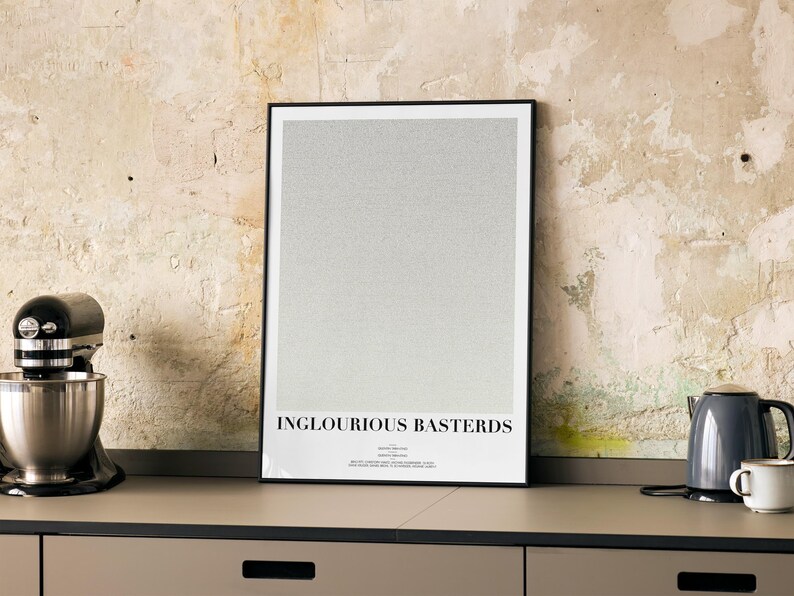 Inglourious Basterds Script Poster | Quentin Tarantino War Drama Wall ...