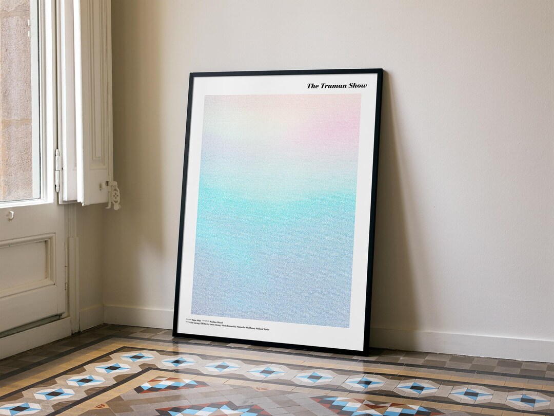 The Truman Show Film Script Print | Typographic Poster Design ...