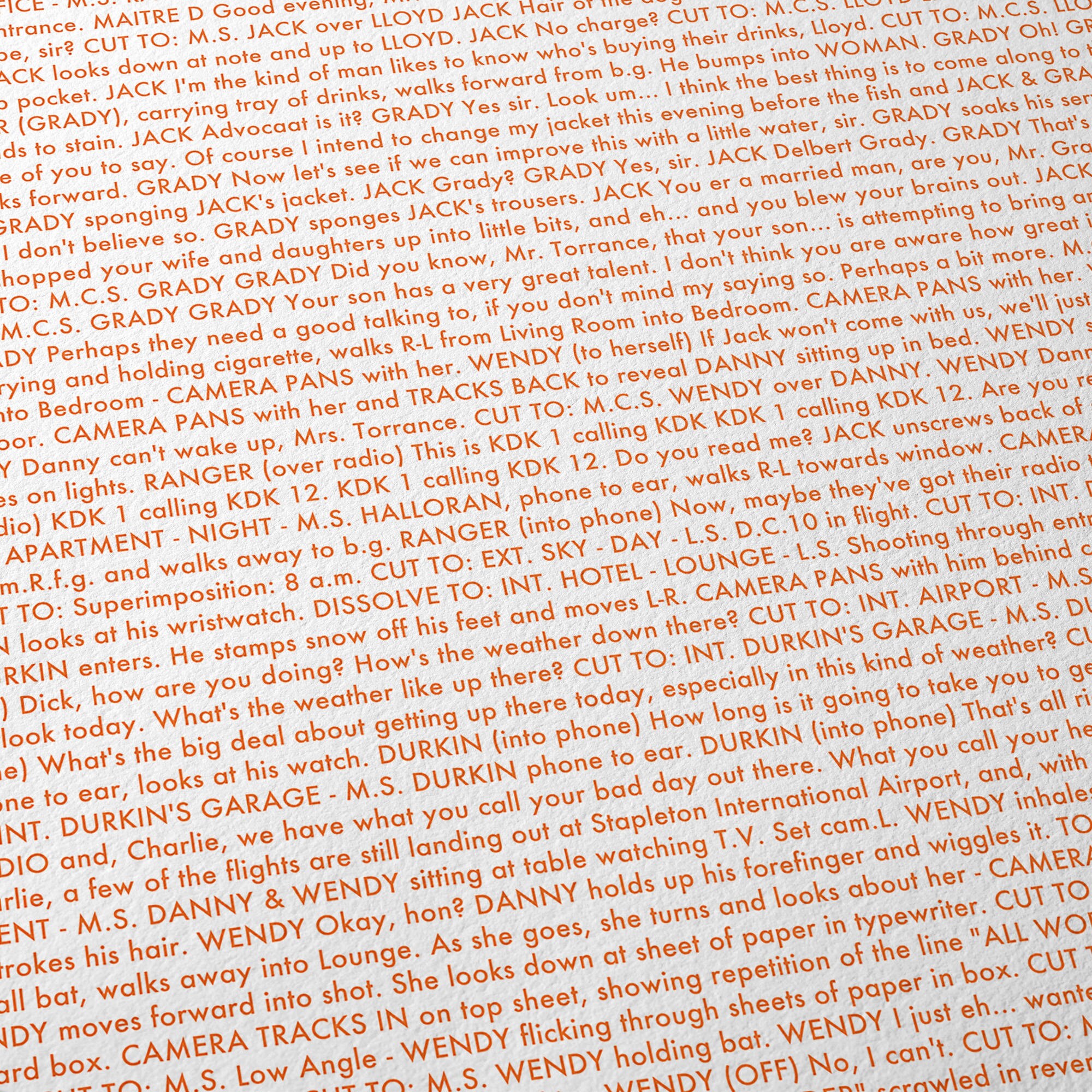 The Shining Screenplay Movie Poster Typographic Gradient Art - Etsy