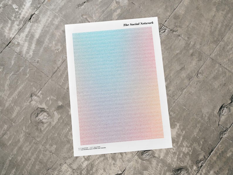 The Social Network Script Wall Print | Alternative Movie Poster Design ...