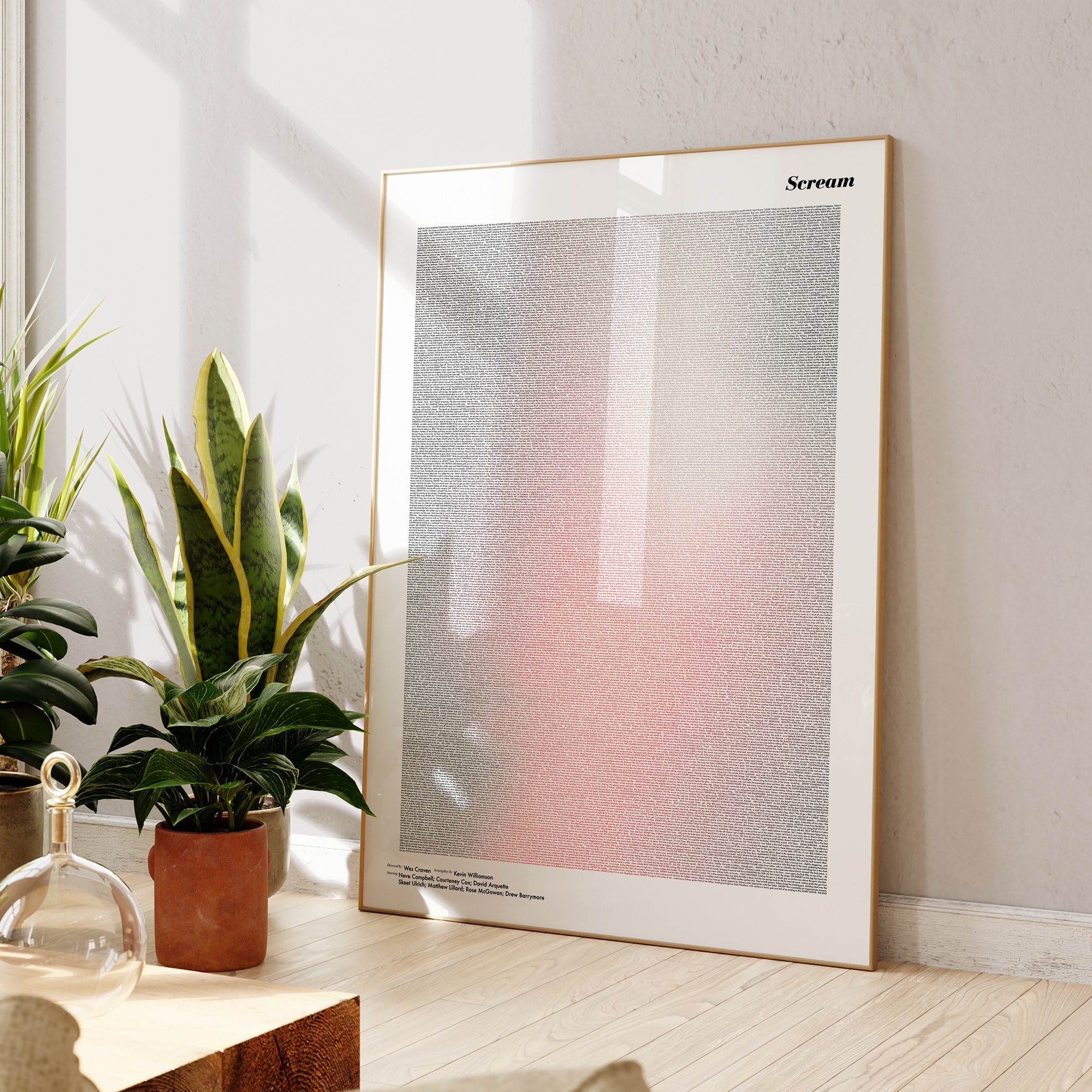 Scream Movie Poster: Wes Craven Horror Slasher Screenplay - Etsy