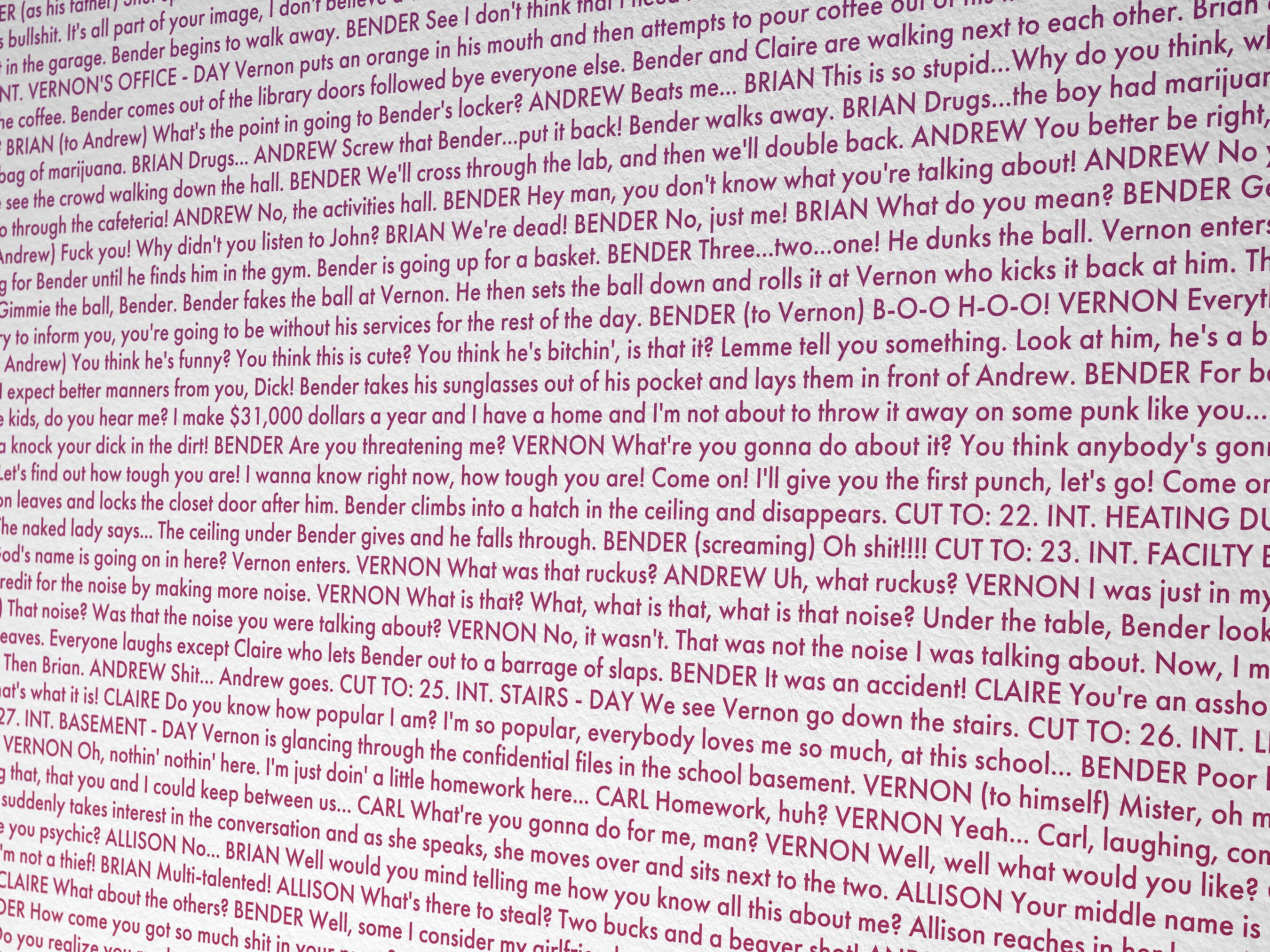 The Breakfast Club Movie Poster Screenplay Art Print - Etsy