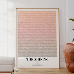 The Shining Script Print | Complete Movie Screenplay | Fade Out Prints ...