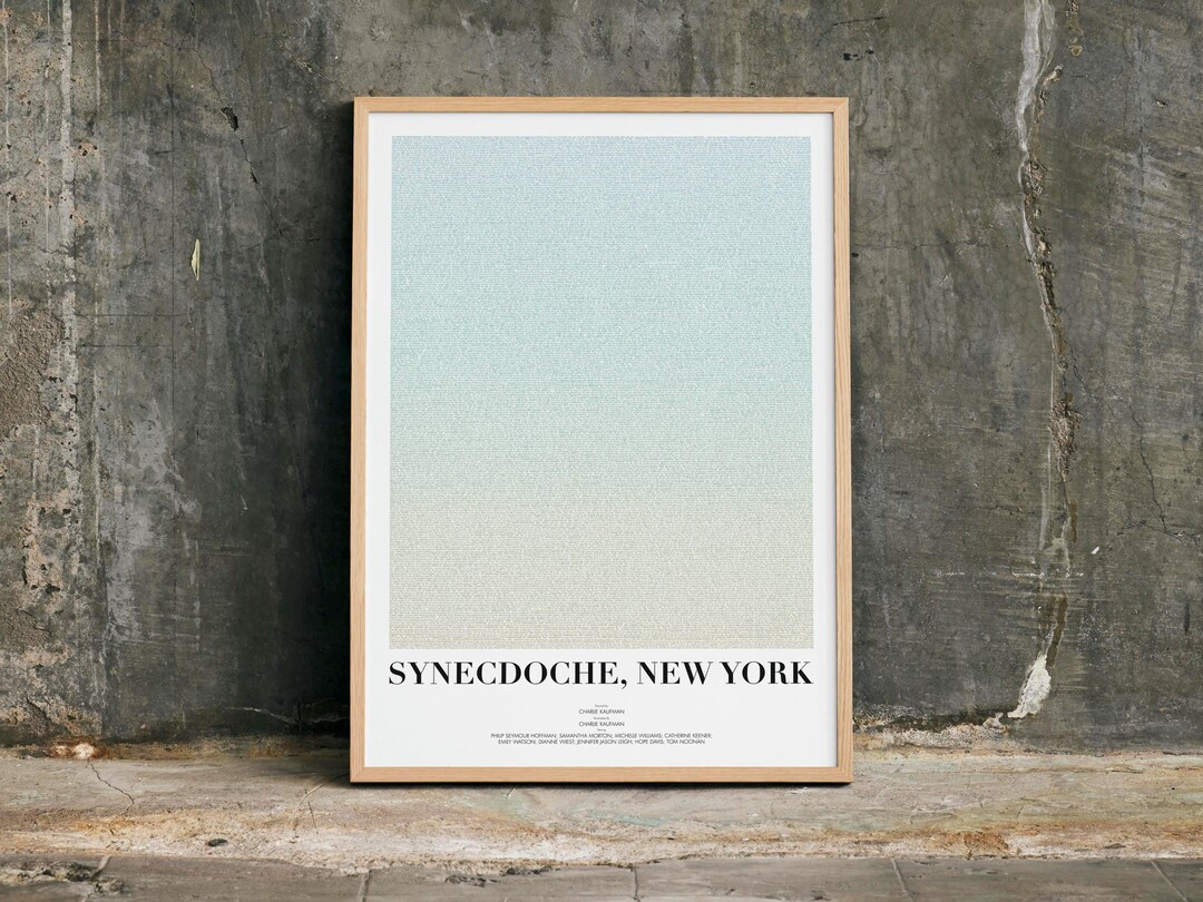 Synecdoche, New York Script Movie Poster | Full Script Art Print ...