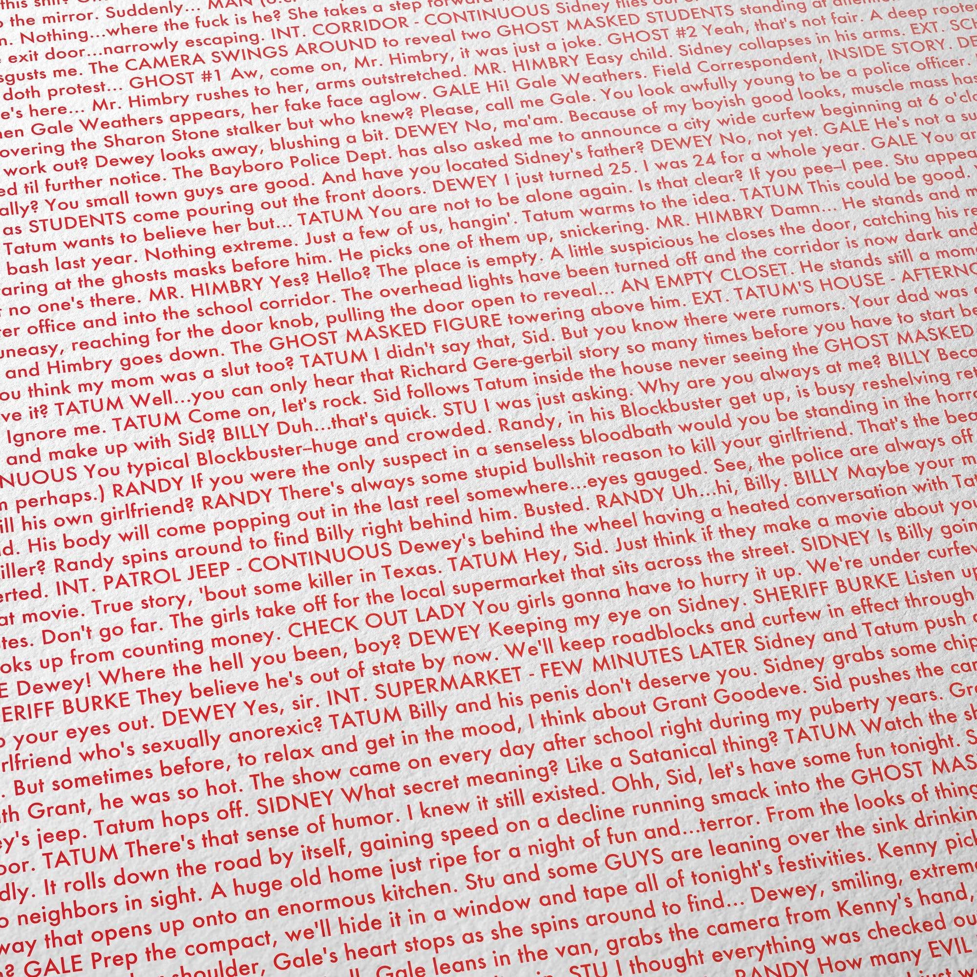 Scream Movie Poster: Wes Craven Horror Slasher Screenplay - Etsy