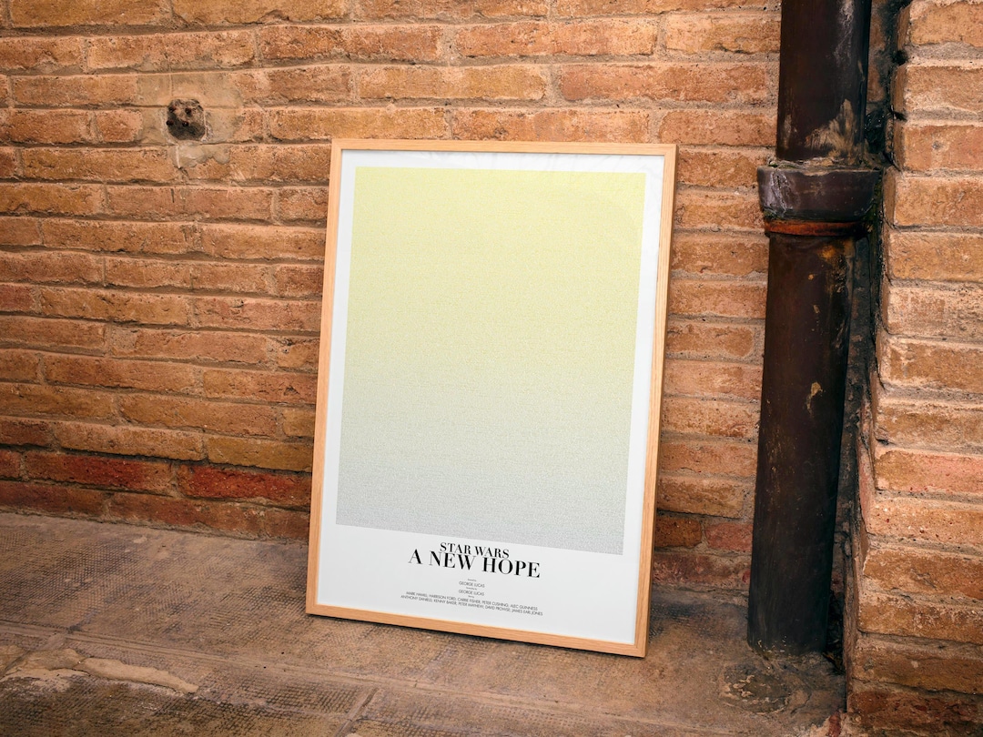 Star Wars: A New Hope Script Movie Poster | Minimalist Sci-fi Wall ...