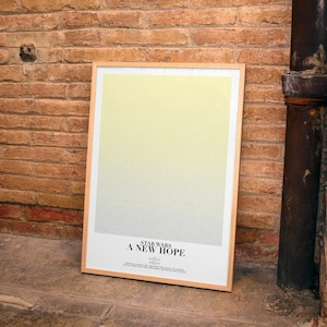 Star Wars: A New Hope Script Movie Poster | Minimalist Sci-fi Wall ...