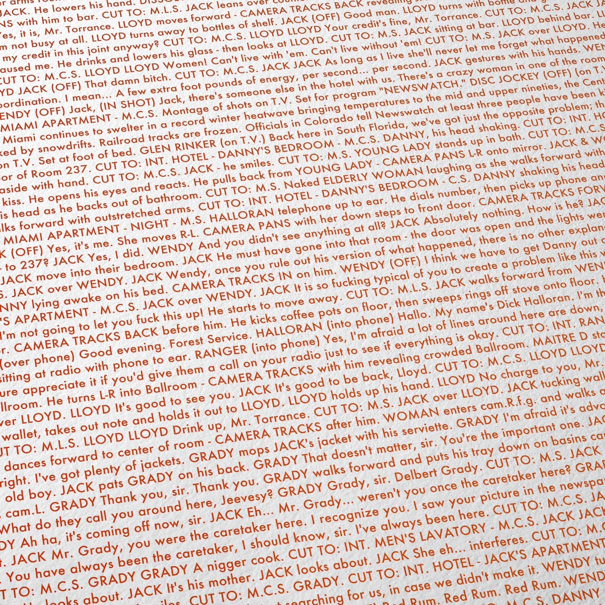 The Shining Screenplay Movie Poster Typographic Gradient Art - Etsy