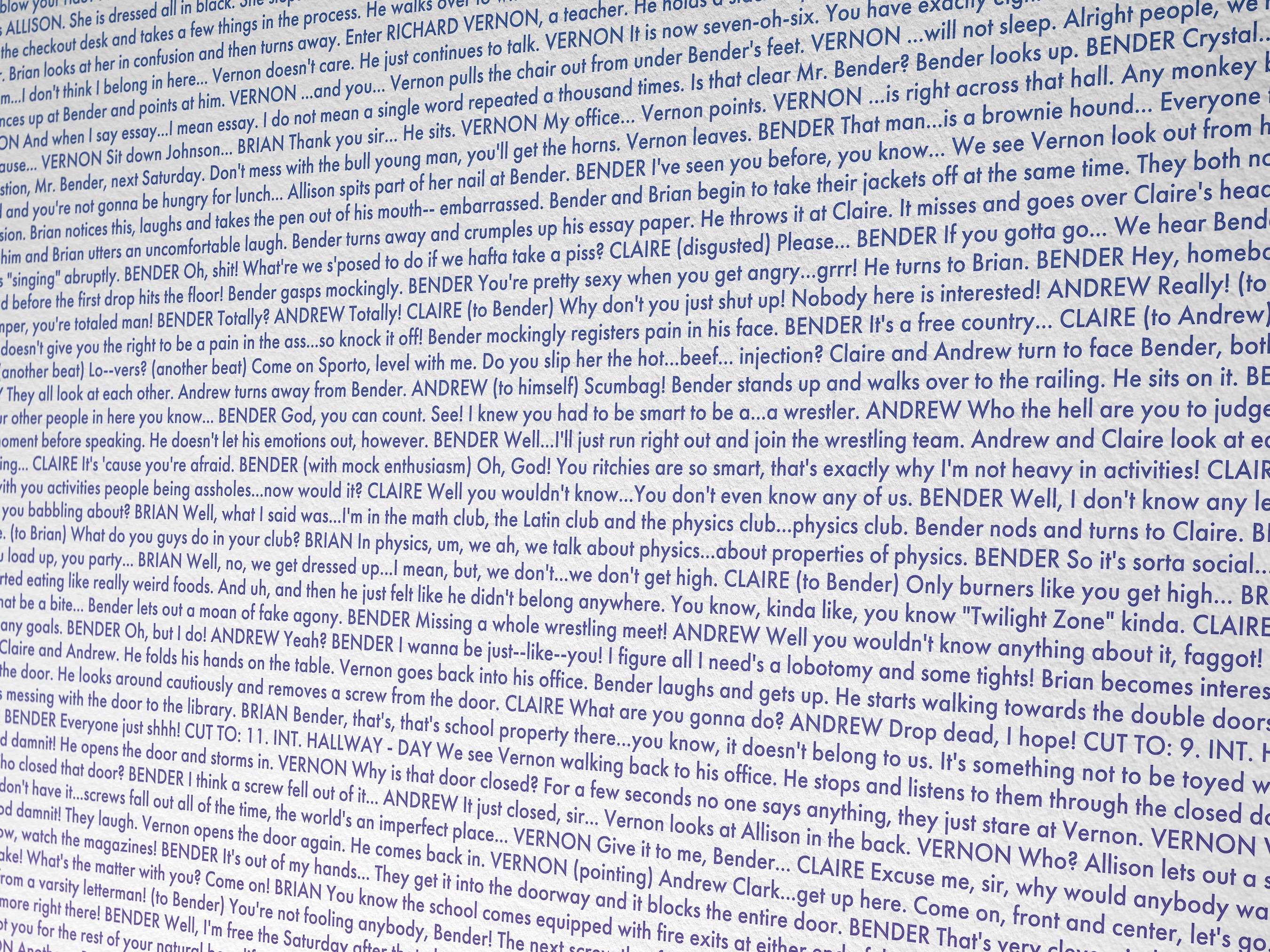 The Breakfast Club Movie Poster Screenplay Art Print - Etsy