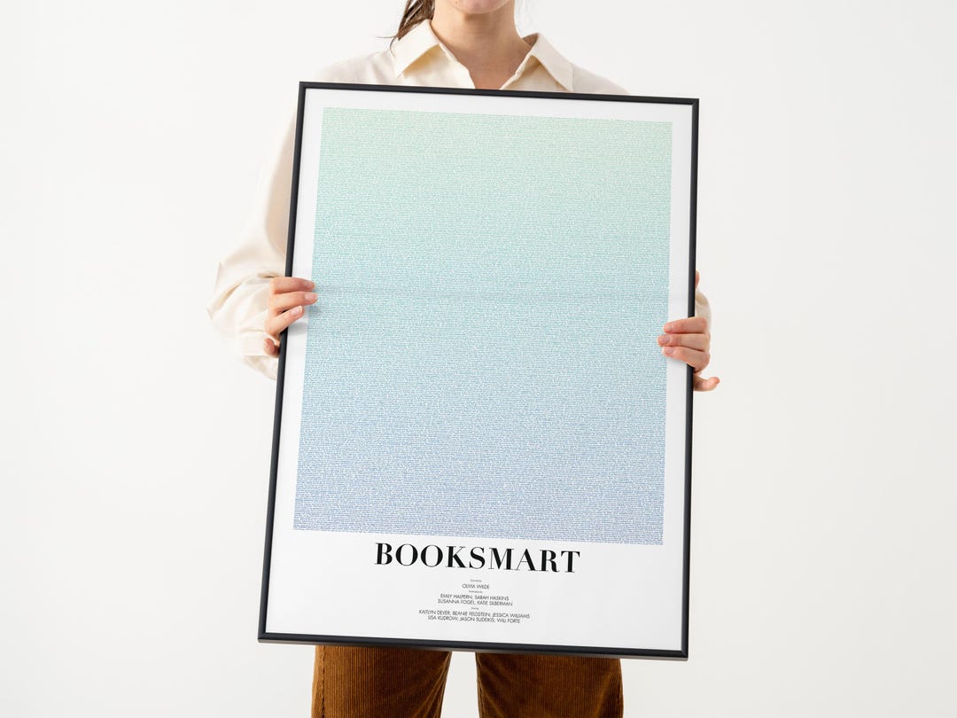 Booksmart Screenplay Poster | Alternative Minimalist Movie Print ...