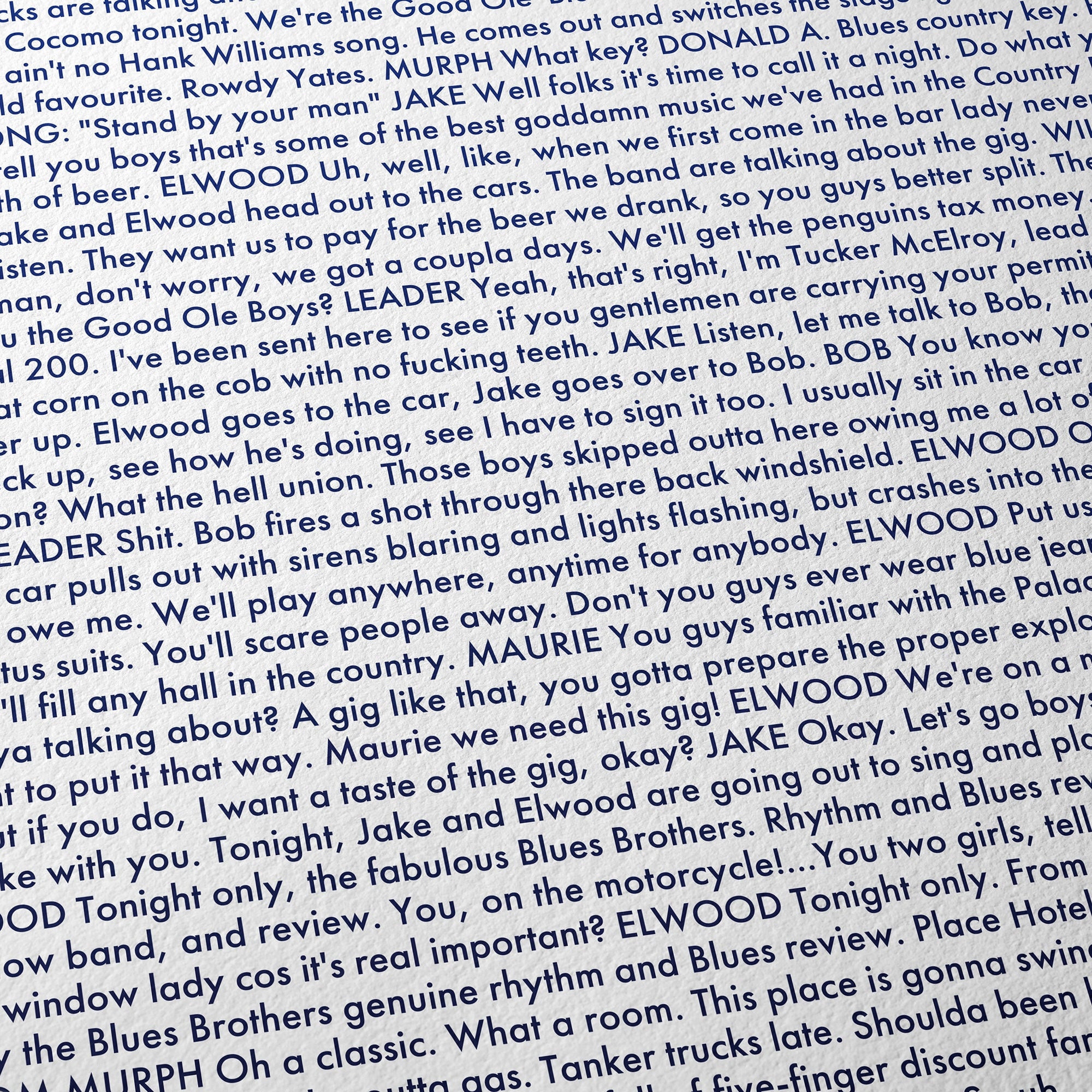 The Blues Brothers Movie Poster Screenplay Art Print Typographic Colour Gradient Minimalist Wall ...