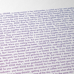 Before Sunrise Screenplay Movie Poster Art Print Film Poster Script - Etsy