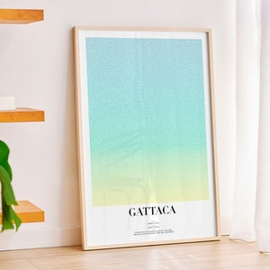 Gattaca Movie Poster Screenplay Art Print Typographic Colour Gradient ...