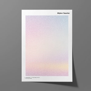 Before Sunrise Screenplay Movie Poster Art Print Film Poster Script - Etsy