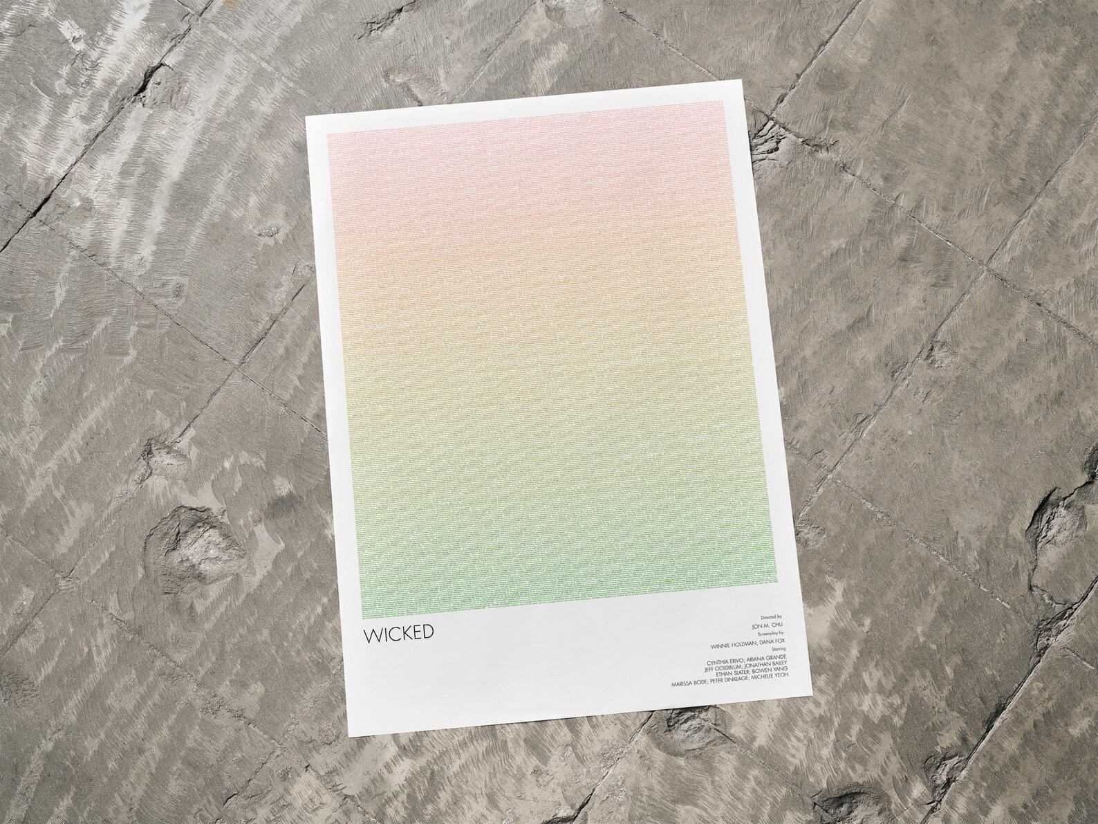 Wicked Script Poster | Jon M. Chu’s Magical Film Adaptation Screenplay ...