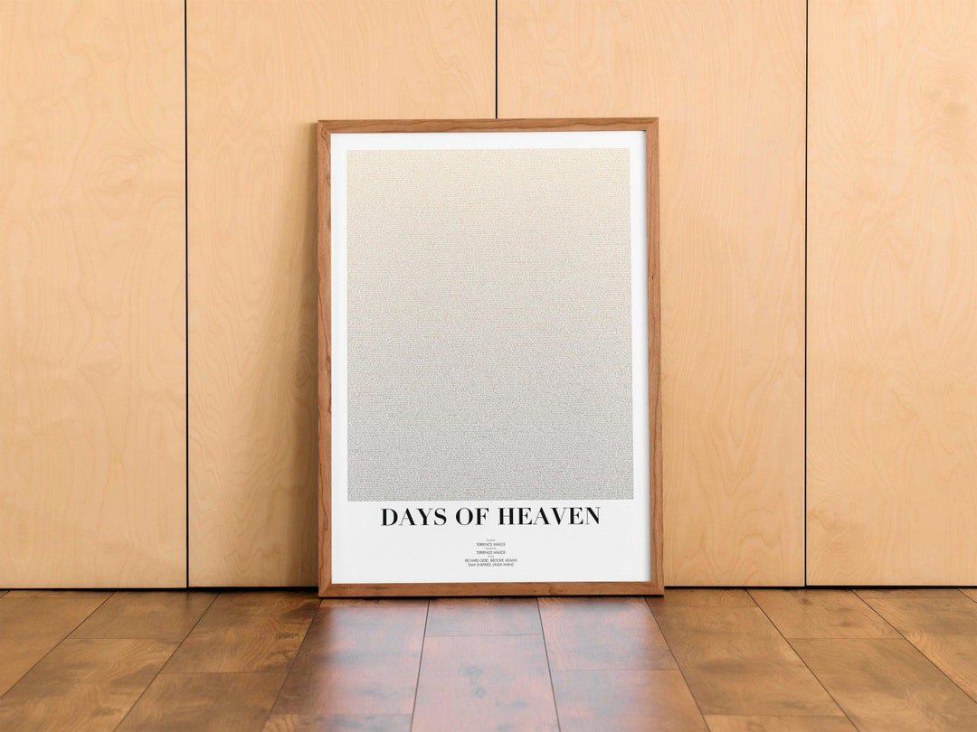 Days of Heaven Movie Poster | Full Screenplay Art Print | Minimalist ...