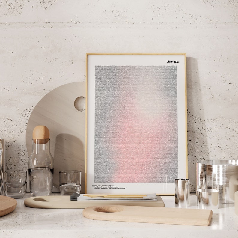 Scream Movie Poster: Wes Craven Horror Slasher Screenplay - Etsy