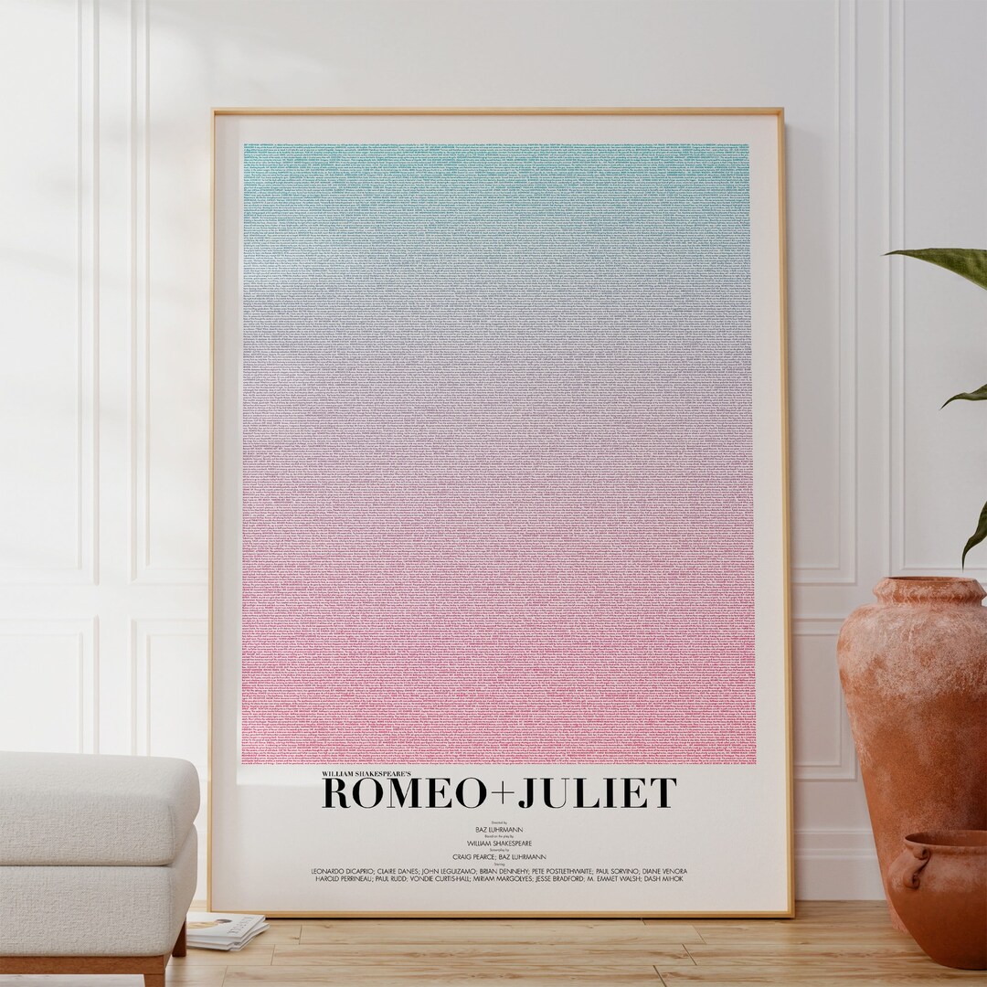 Romeo + Juliet Script Print | Complete Movie Screenplay | Fade Out ...