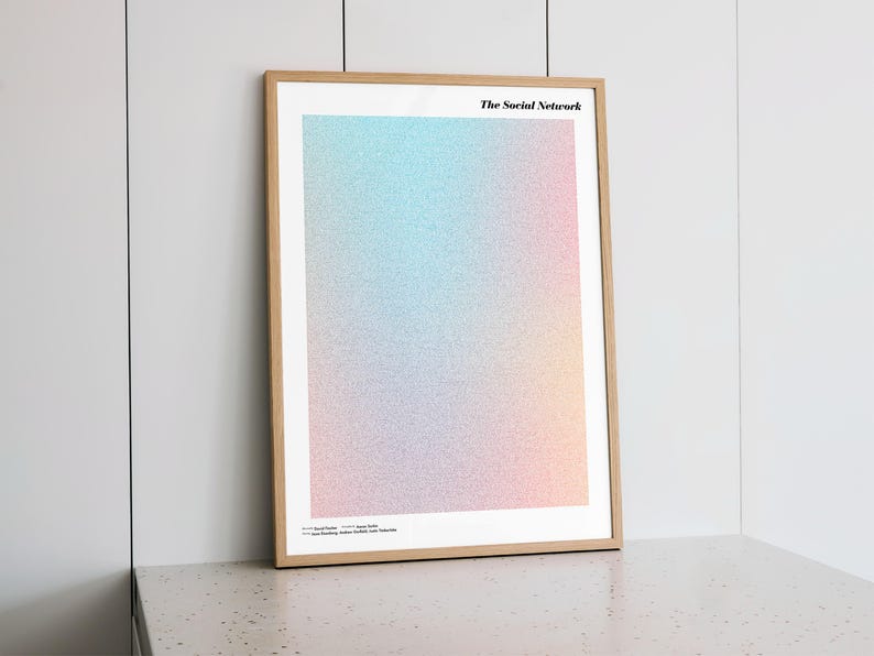 The Social Network Script Wall Print | Alternative Movie Poster Design ...