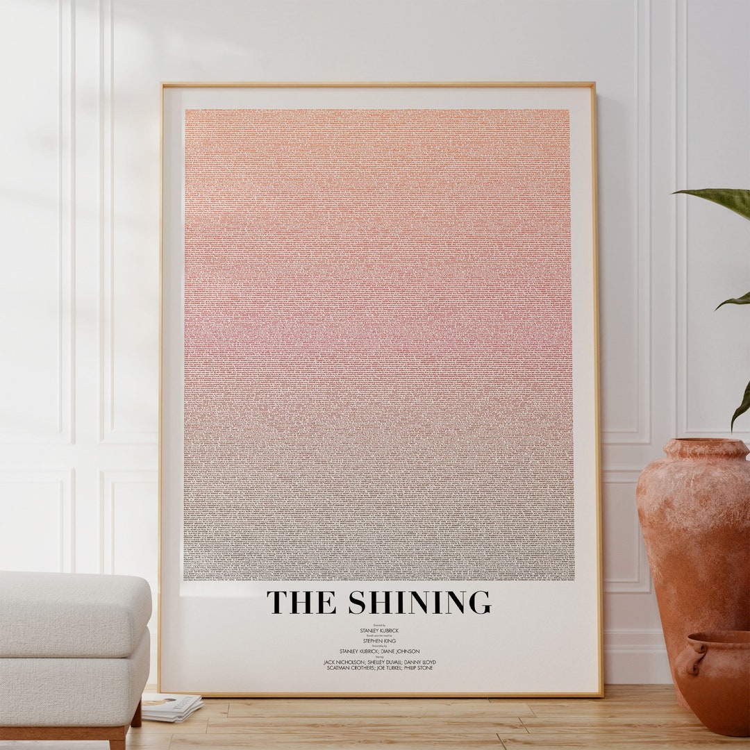 The Shining Script Print Complete Movie Screenplay Fade Out Prints ...