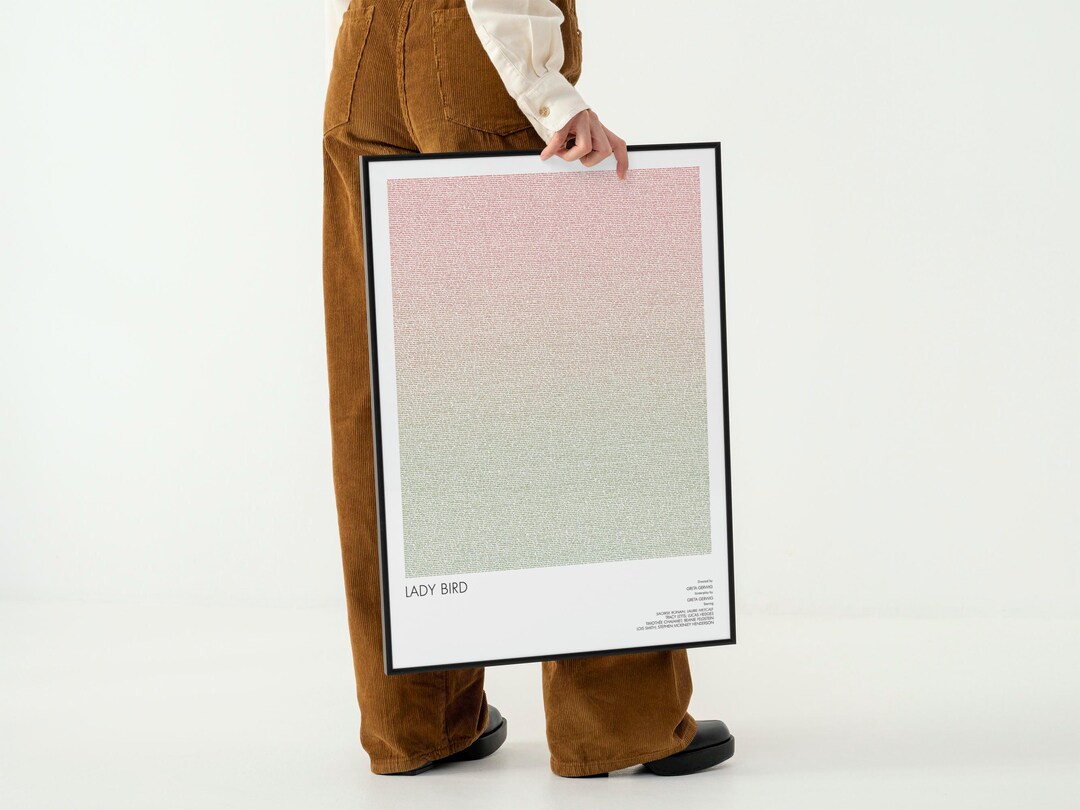 Lady Bird Script Movie Poster | Complete Screenplay Print | Minimalist ...