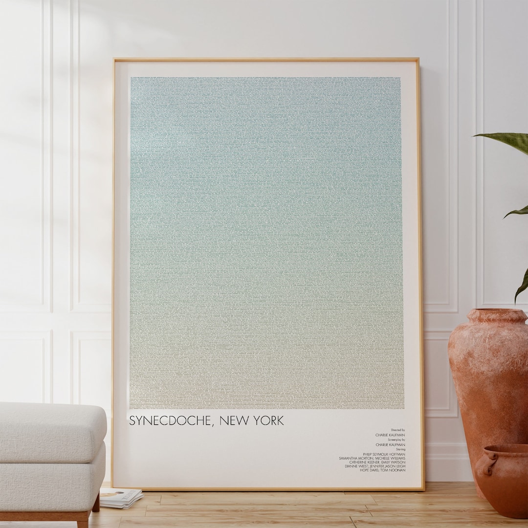 Synecdoche, New York Movie Poster | Screenplay Art Print | Typographic ...